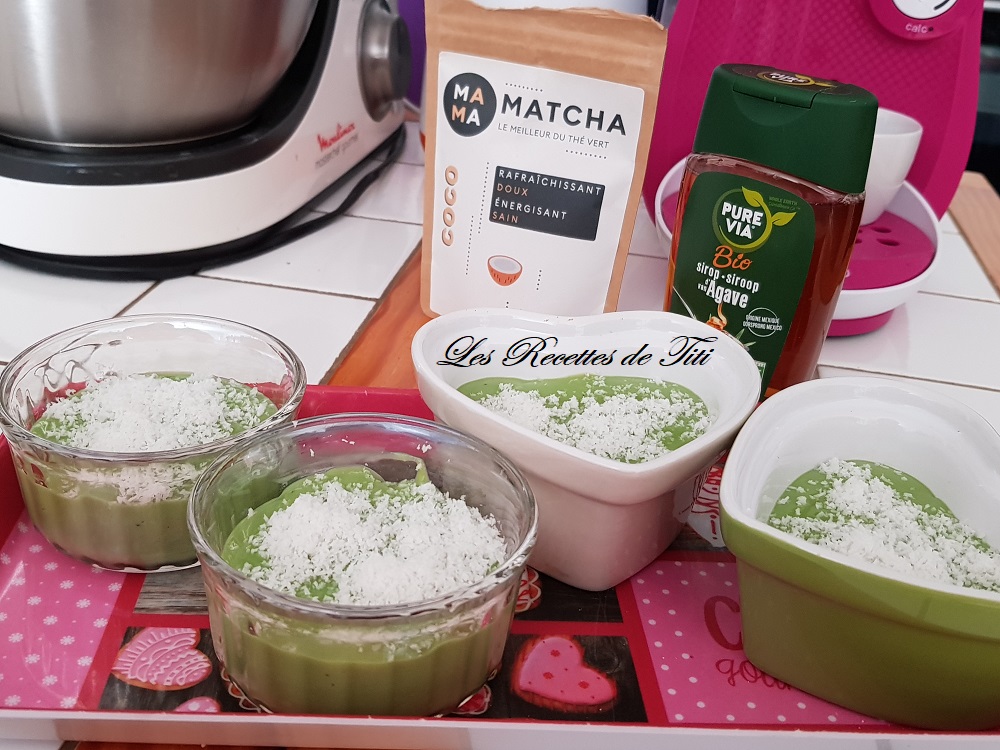 Crème dessert Matcha coco | Les Recettes de Titi