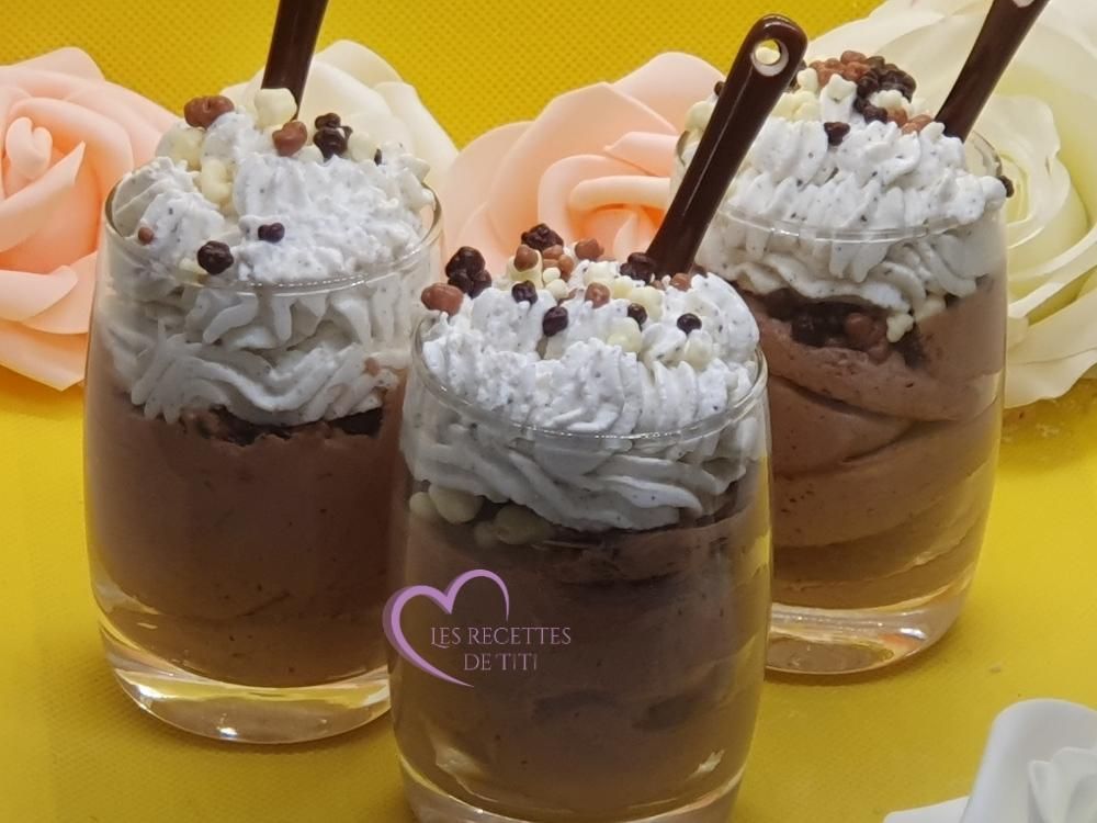 Verrines choco vanille | Les Recettes de Titi